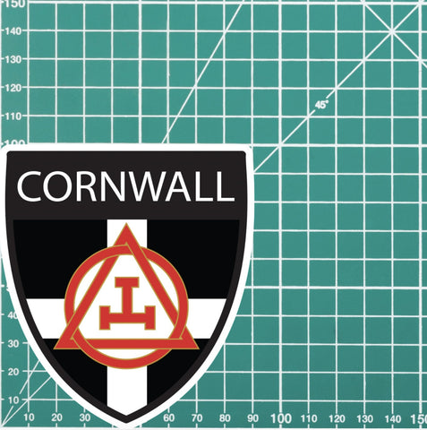 Cornwall Masonic Holy Royal Arch Shield Sticker – Red Plume